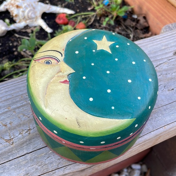 Accents | Boho Wooden Moon Box | Poshmark